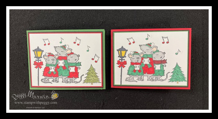 Caroling Mice Gift Bag Gift Card Holder • Stamp With Peggy
