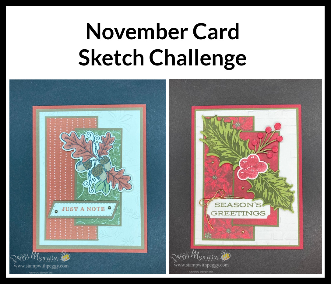 November Card Sketch Challenge • Stamp With Peggy