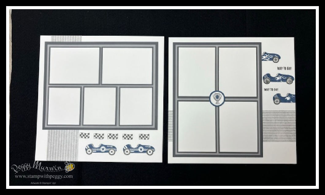 Racing By Scrapbook Pages • Stamp With Peggy