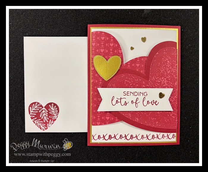 Hearts of Elegance Double Heart Valentine Card • Stamp With Peggy